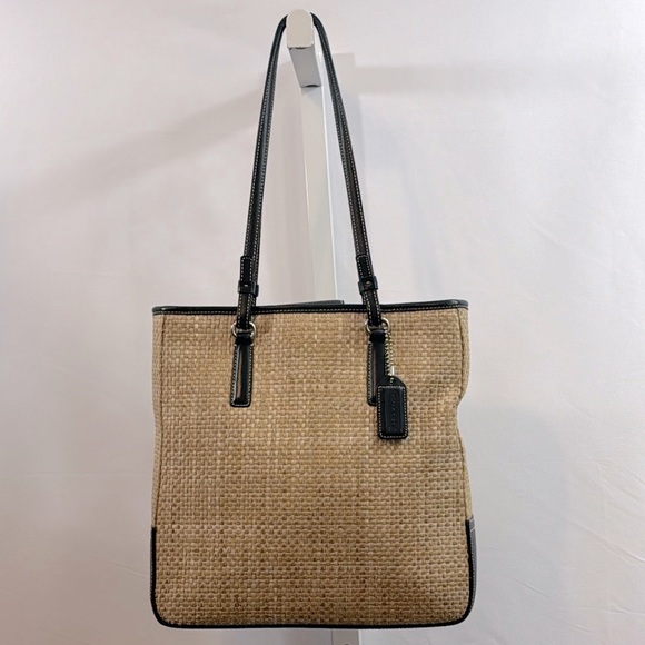 Coach | Bags | Coach Straw And Leather Small Tote | Poshmark